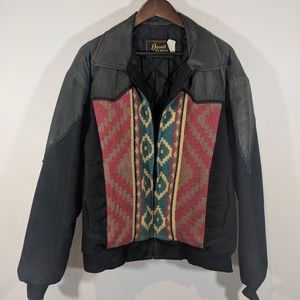Vintage | Jackets & Coats | Vintage Quilted Leather Super Warm Aztec ...